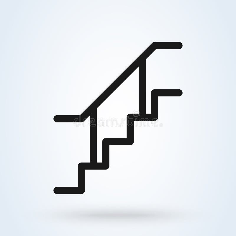 Stair Sign. Flat Vector Web Icon Stock Vector - Illustration of single ...