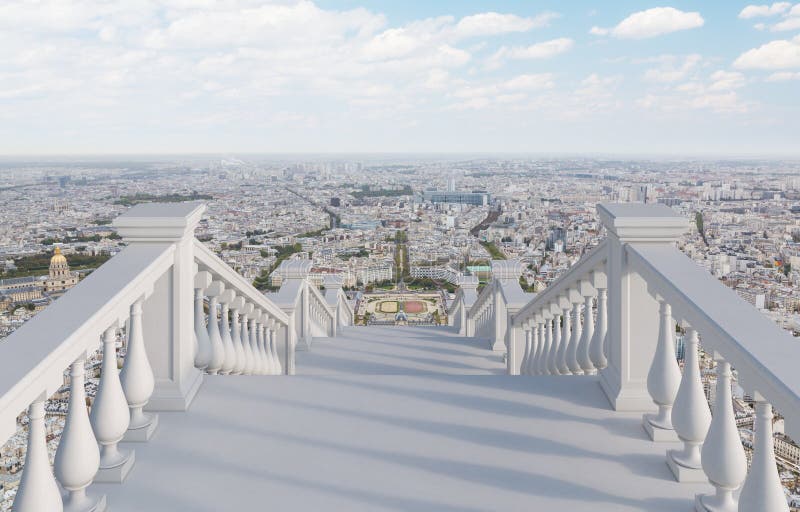 Stairs to city stock illustration. Illustration of downtown - 49507477