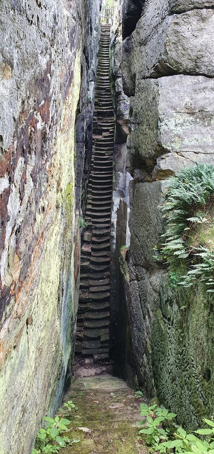 Stairs in to the hell stock image. Image of stairs, rocks - 229638073
