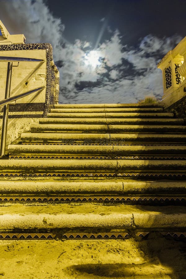 Stairs to the moon stock photo. Image of gate, full, dark - 38311974