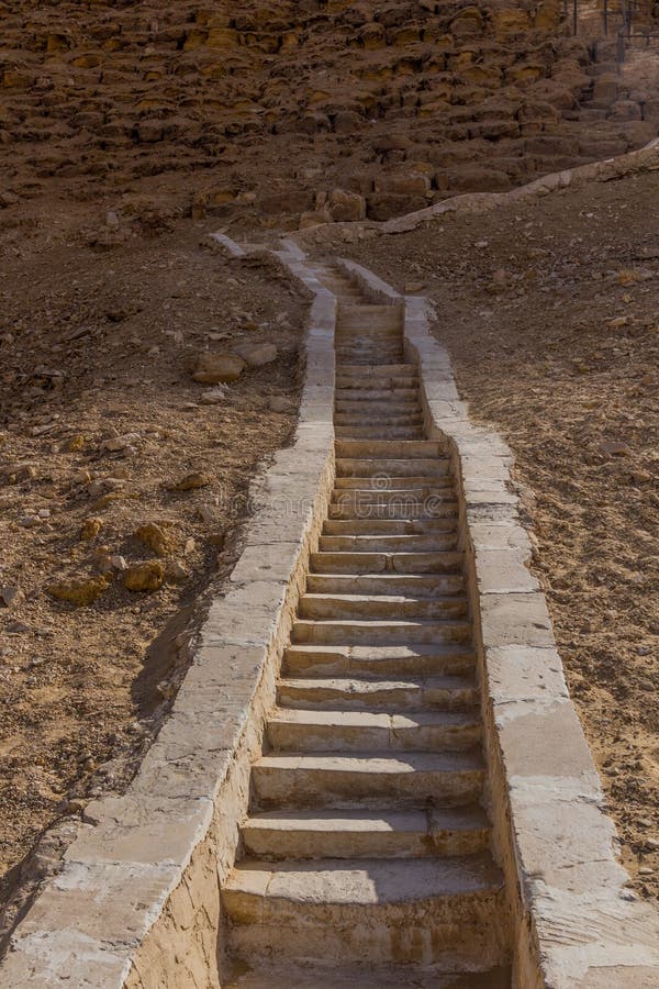 Stairs To the Red Pyramid in Dahshur, Egy Stock Image - Image of ...