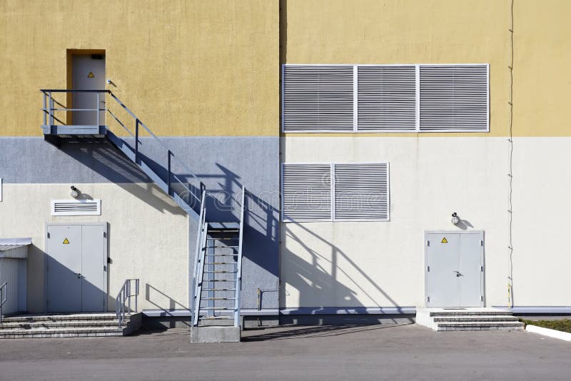 Stairs To the Second Floor of Power Plant Stock Image - Image of rusty ...