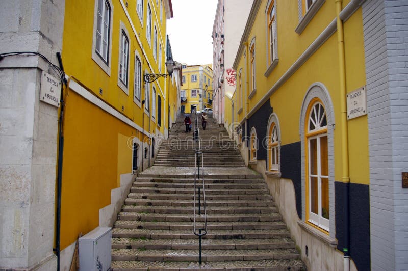 Stairs stock photo. Image of portugal, symetry, stairs - 90388696