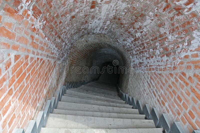 Stairs and Underground Old Passage Stock Photo - Image of illuminated ...