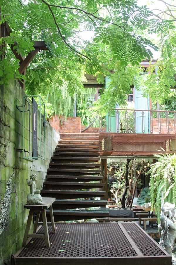 The Stairs Up To the Terrace Stock Photo - Image of design, stair ...