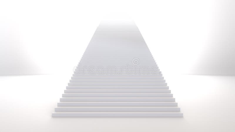 Stairs up white background stock illustration. Illustration of dream ...