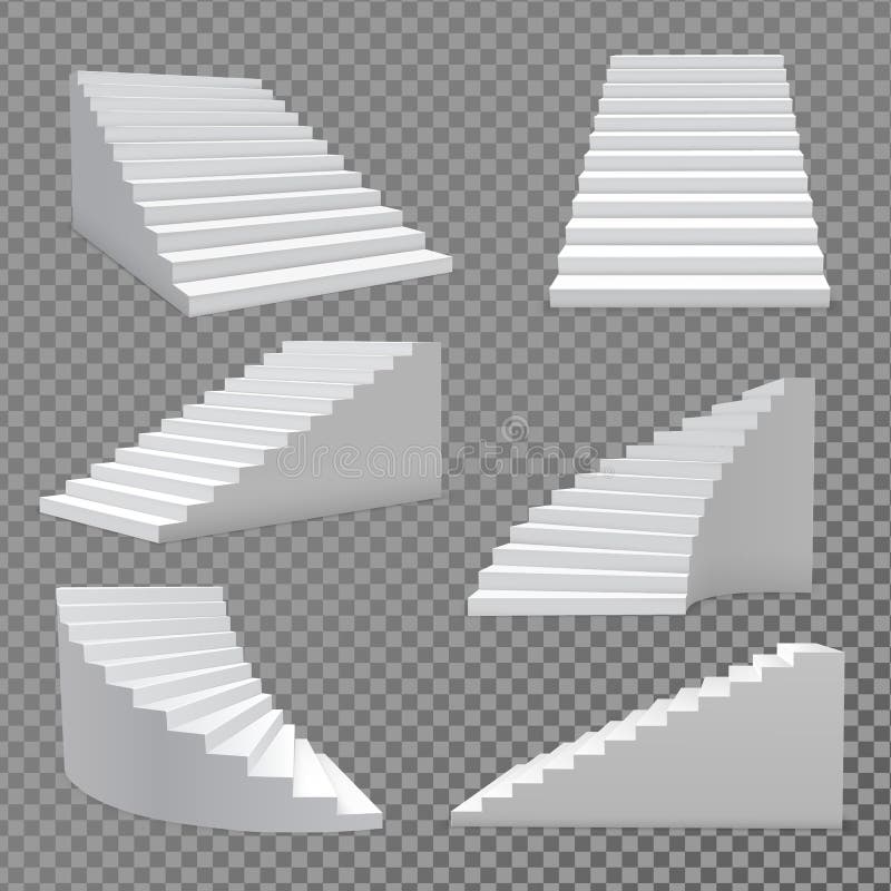 Stairs vector set. stock vector. Illustration of conceptual - 121396881