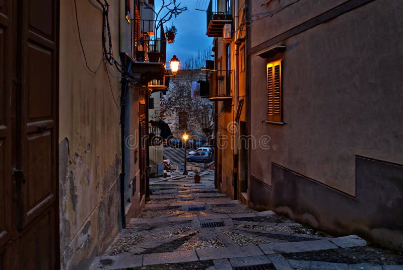 The Stairs of Via Roma in the Upper Part Stock Image - Image of italy ...