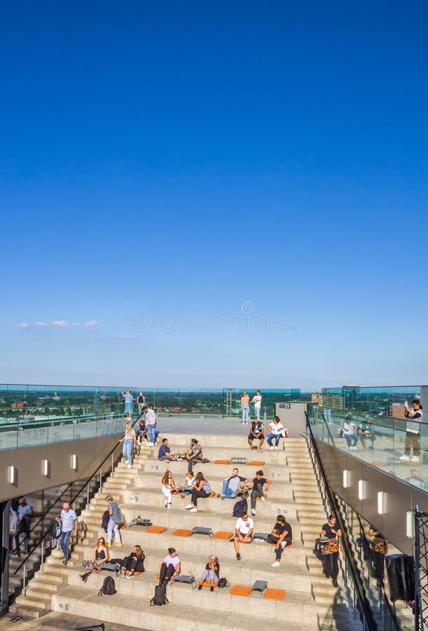 Stairs on the Viewing Platform on the Rooftop of the Forum Building in ...