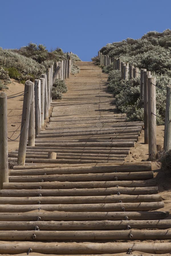 Stairs way up stock image. Image of sand, beach, support - 25212683
