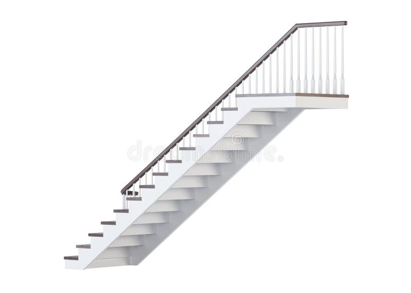 Stairs on White Background. Stock Illustration - Illustration of stairs ...