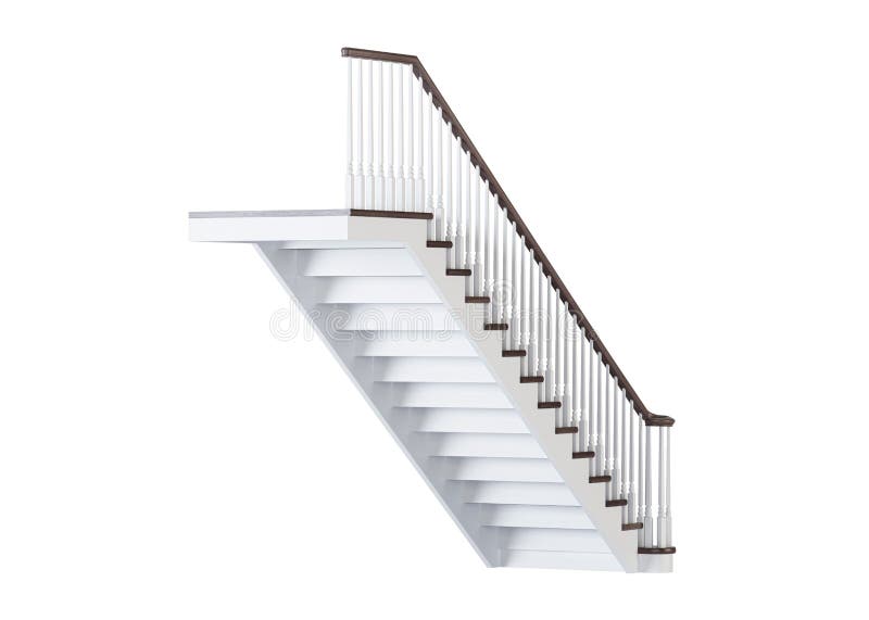 Stairs on White Background. Stock Illustration - Illustration of ...