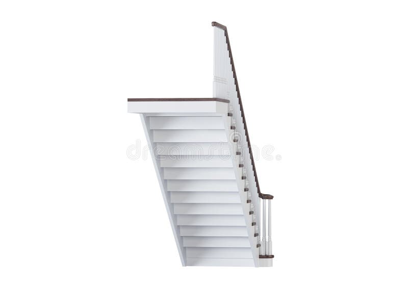 Stairs on White Background. Stock Illustration - Illustration of ...
