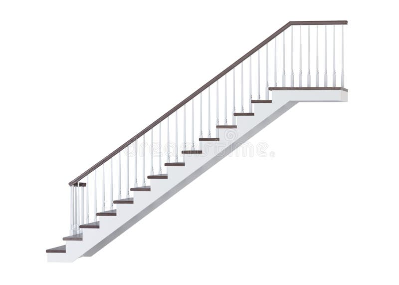 Stairs on White Background. Stock Illustration - Illustration of ...