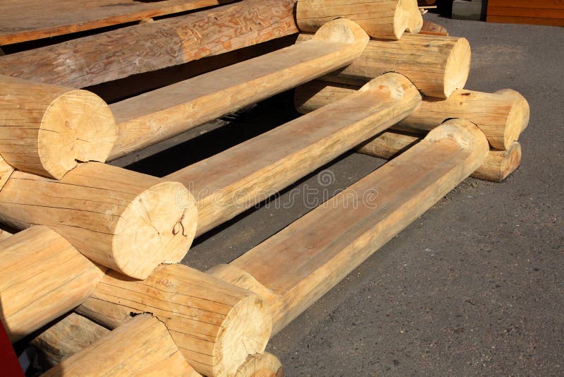 Wooden logs stock image. Image of logs, rough, country - 6030447