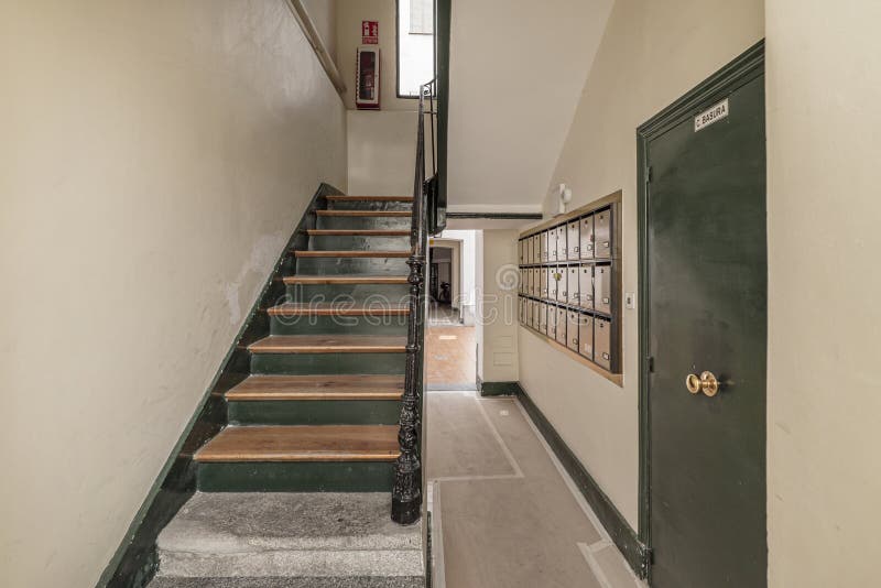 Stairs of Wooden Steps Inside a Vintage Stock Photo - Image of doorway ...