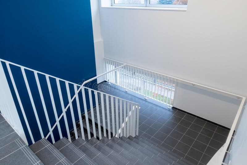 Stairway in building stock image. Image of design, concrete - 164515743