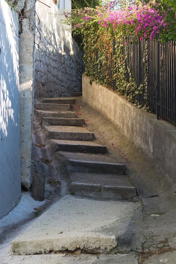 Stairway Going Up on a Pathway Stock Photo - Image of concrete, walkway ...
