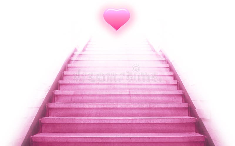 Stairway Going Up To the Heart Stock Photo - Image of love, romance ...