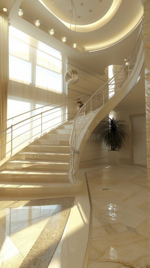 Stairway with Overhead Window, Creating a Luminous and Inviting ...