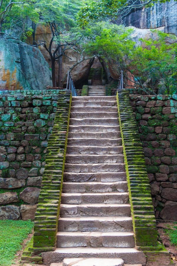 Stairway in Sigiriya King Castle Stock Image - Image of majestic, asia ...