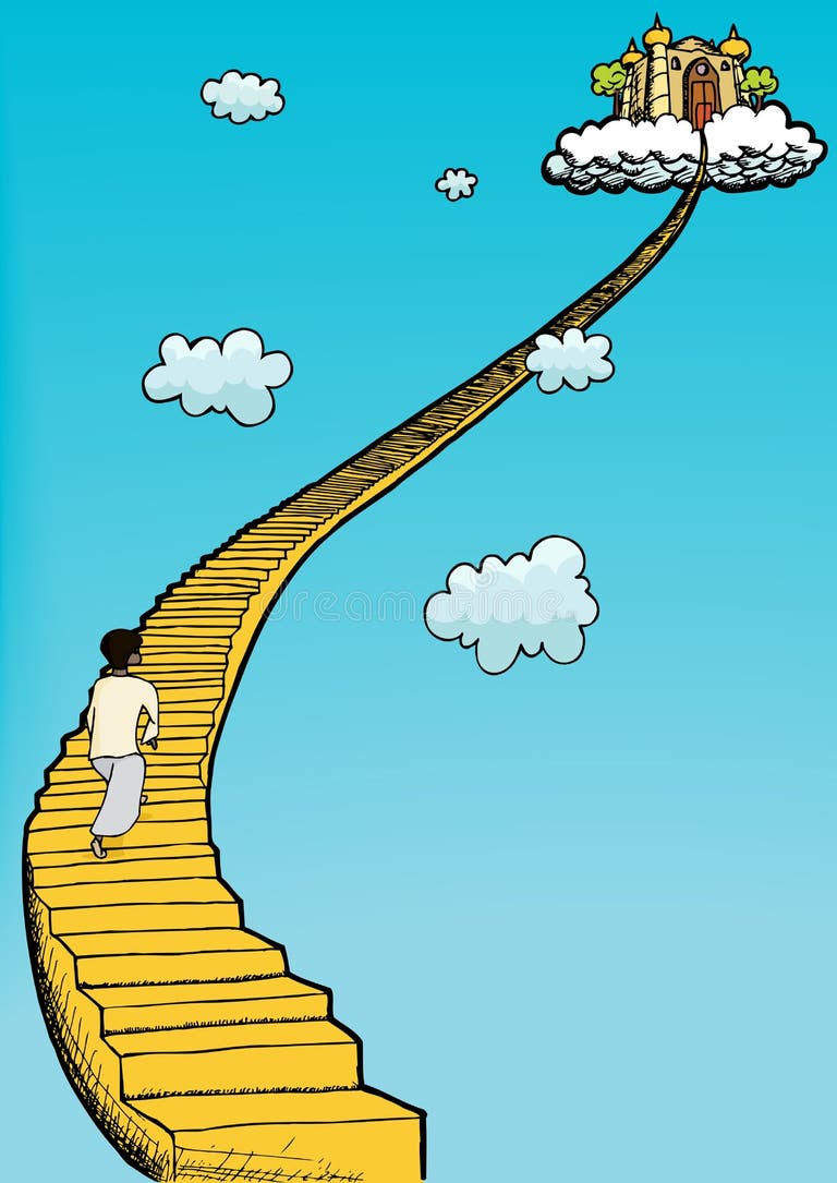Stairway To Heaven Cartoon Stock Illustrations – 129 Stairway To Heaven ...