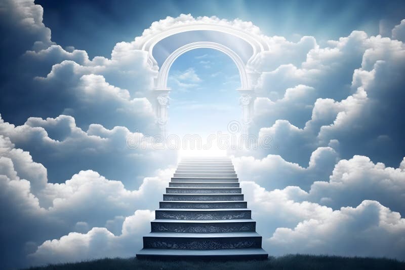 Stairway To Heaven in the Clouds Stock Illustration - Illustration of ... Stairway To Heaven in the Clouds Stock Illustration - Illustration of ...