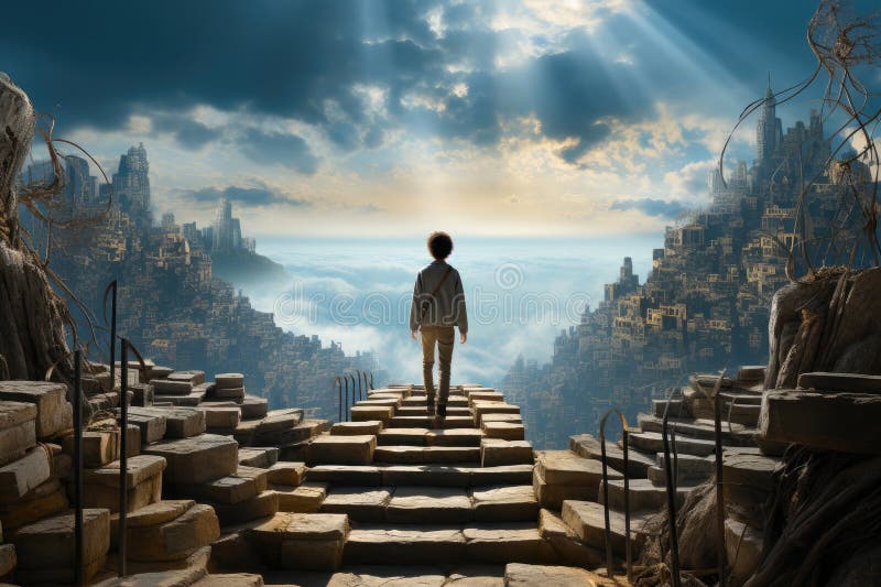 Stairway To Learning: Back-to-School Edition. Stock Illustration - Illustration of books, school ...