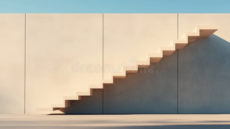 Stairway To Nowhere: a Symbol of Uncertainty Stock Illustration ...