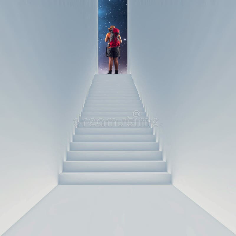 Stairway to space stock image. Image of imagination - 143527003