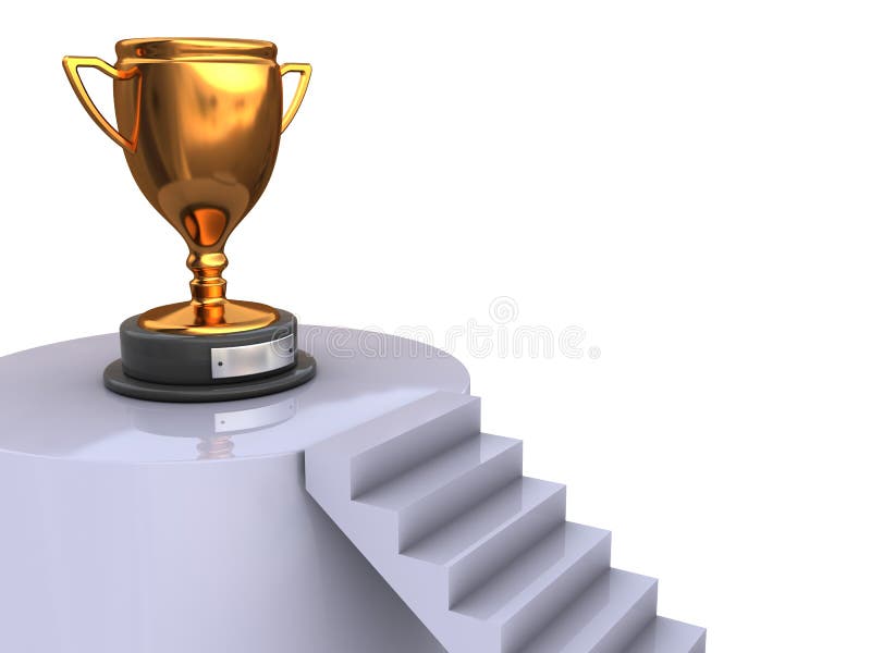 Stairway to trophy stock illustration. Illustration of classic - 12876674