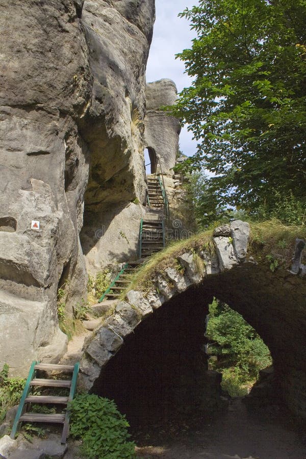 Stairway Walk Up on Stone Mountain. Stock Photo - Image of landscape ...