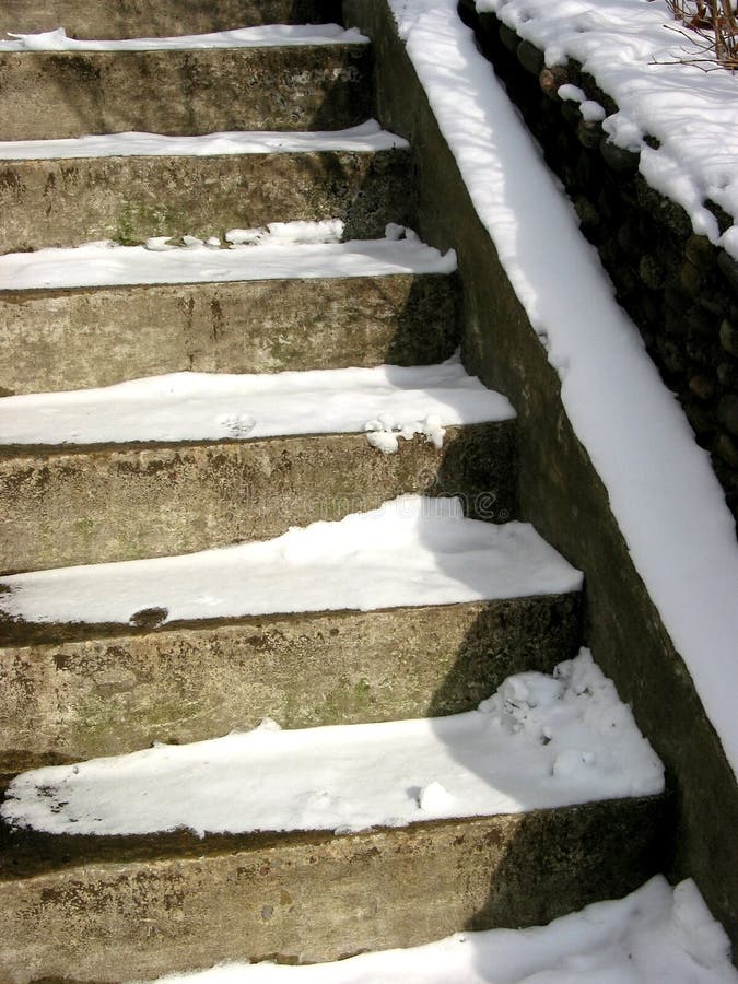 Stairway in winter stock photo. Image of stairway, step - 652614