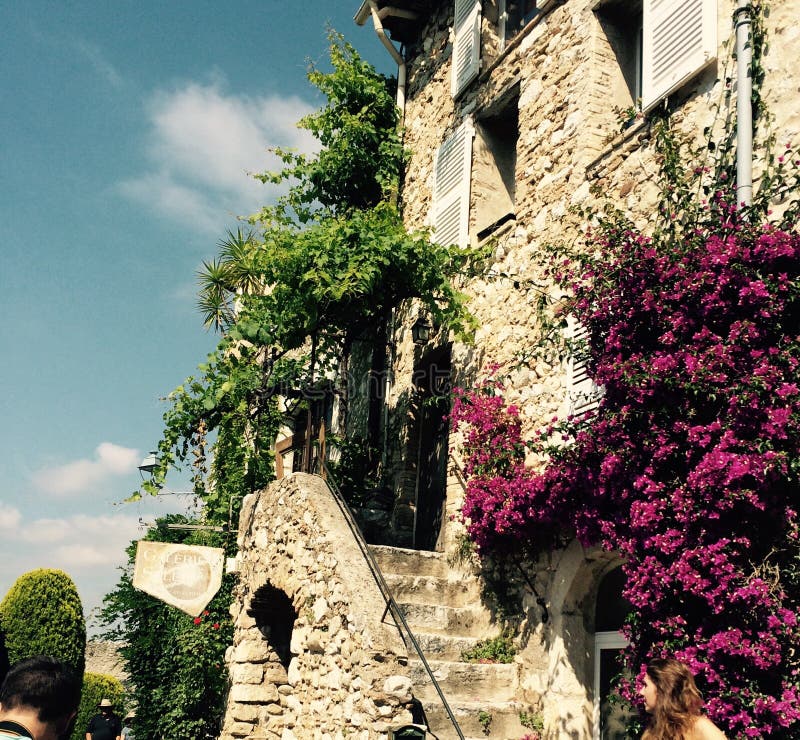Stairways in Bloom stock image. Image of france, nice - 65443069