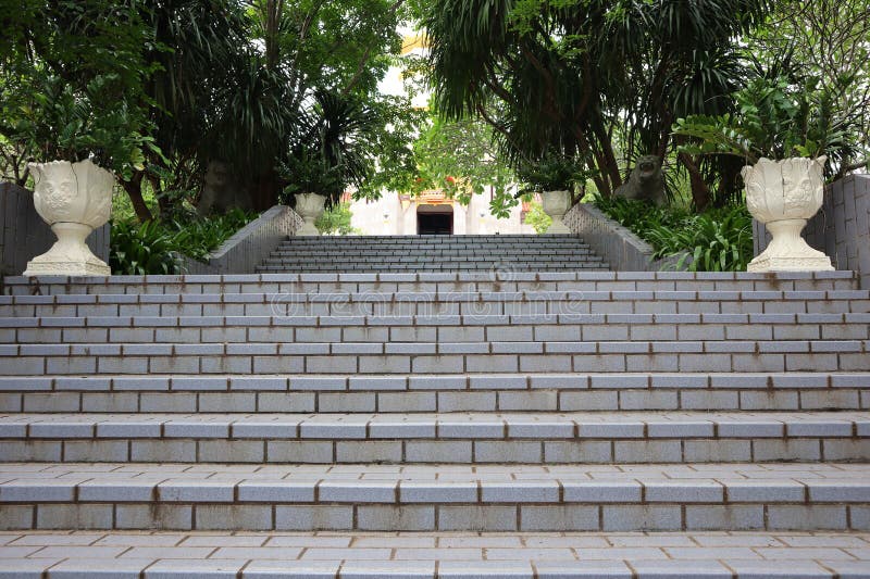 Stairwell, Empty Space, Beautiful Design in Thai Temples Stock Image ...