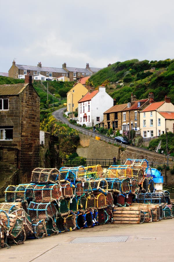 Staithes Harbour stock image. Image of lobster, staithes - 117673297