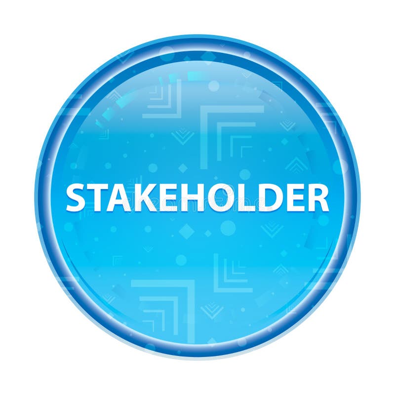 Stakeholder Floral Blue Round Button Stock Illustration - Illustration ...