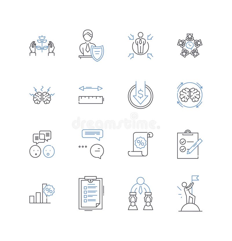 Stakeholder Research Line Icons Collection. Engagement, Insight ...