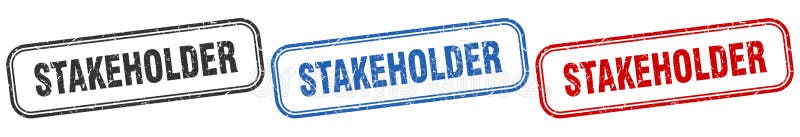 Stakeholder Square Isolated Sign Set. Stakeholder Stamp Stock Vector ...