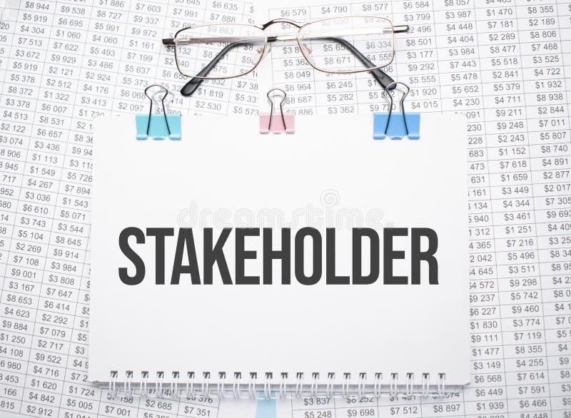 STAKEHOLDER Text Written on Paper with Pen and Glasses Stock Photo ...