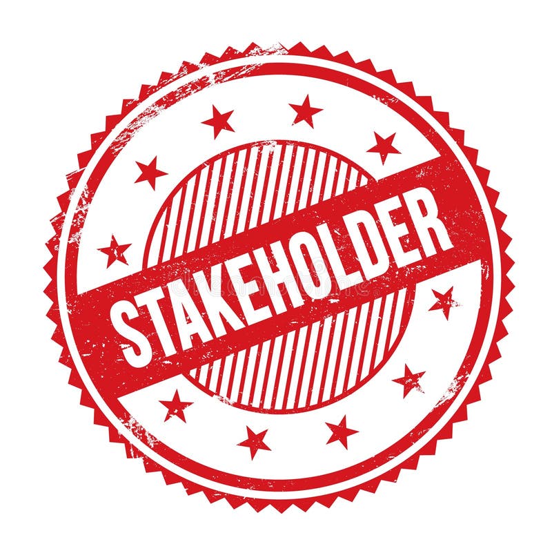 STAKEHOLDER Text Written on Red Grungy Round Stamp Stock Illustration ...