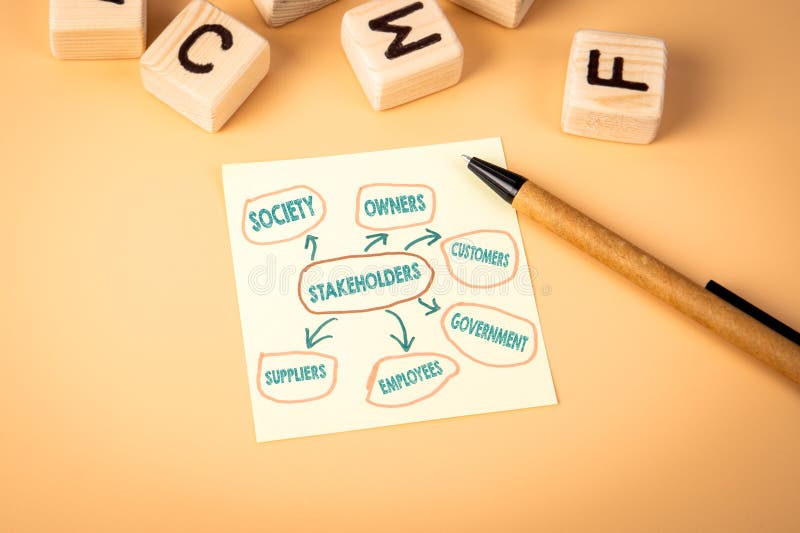Stakeholders Concept. Chart with Keywords Stock Photo - Image of ...