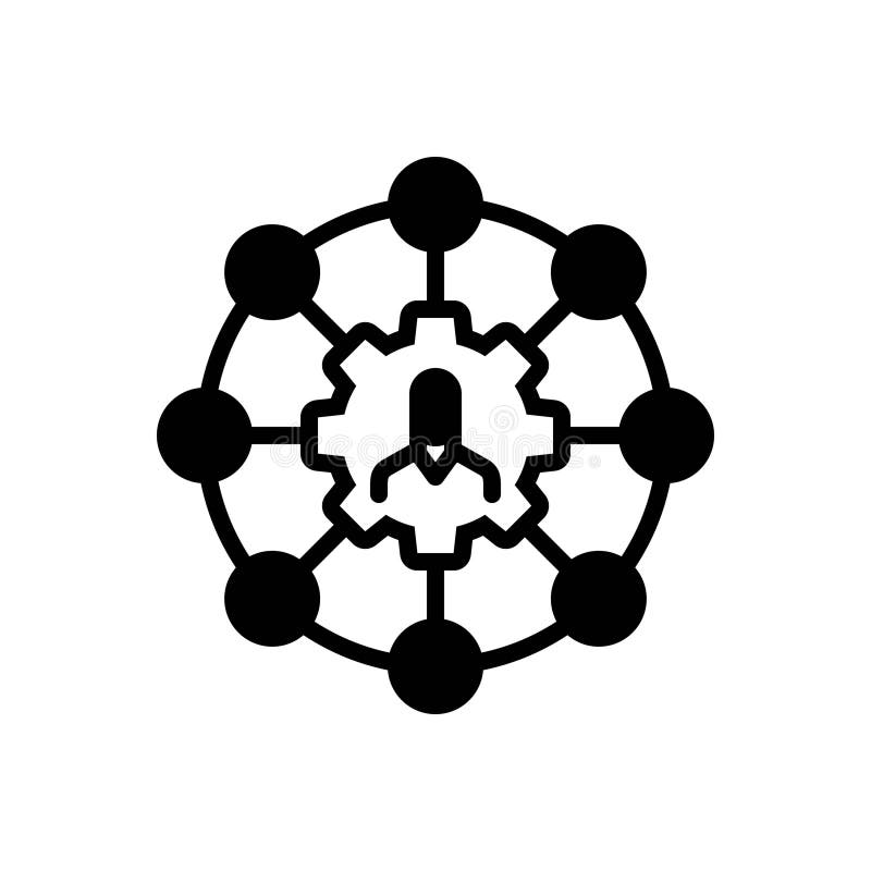 Black Solid Icon for Stakeholders, Capitalist and Network Stock Vector ...