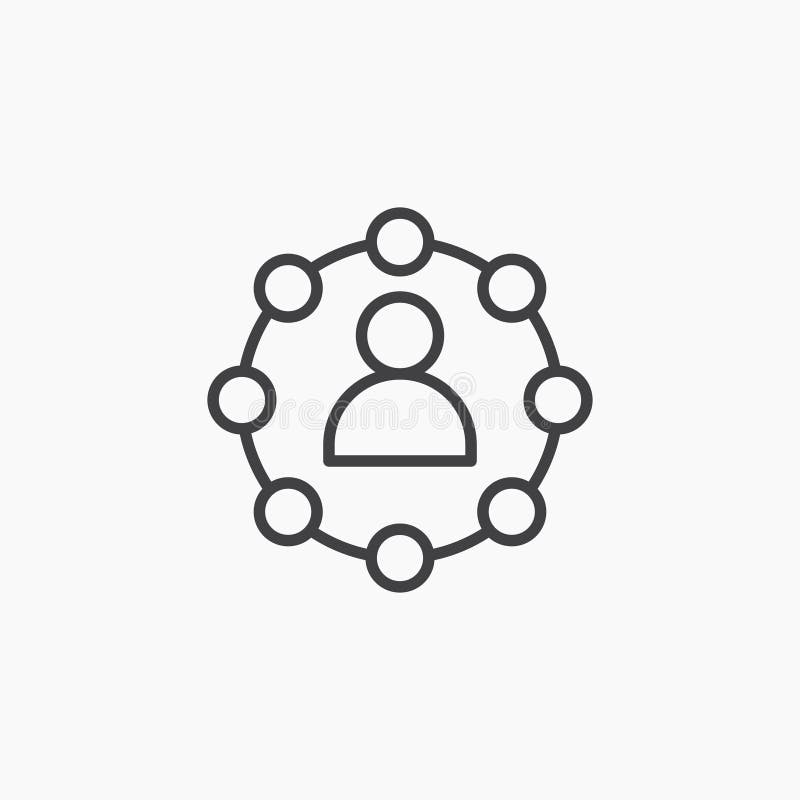 Stakeholdersline in Thin Line Black Color. Flat Simple Vector Symbols ...