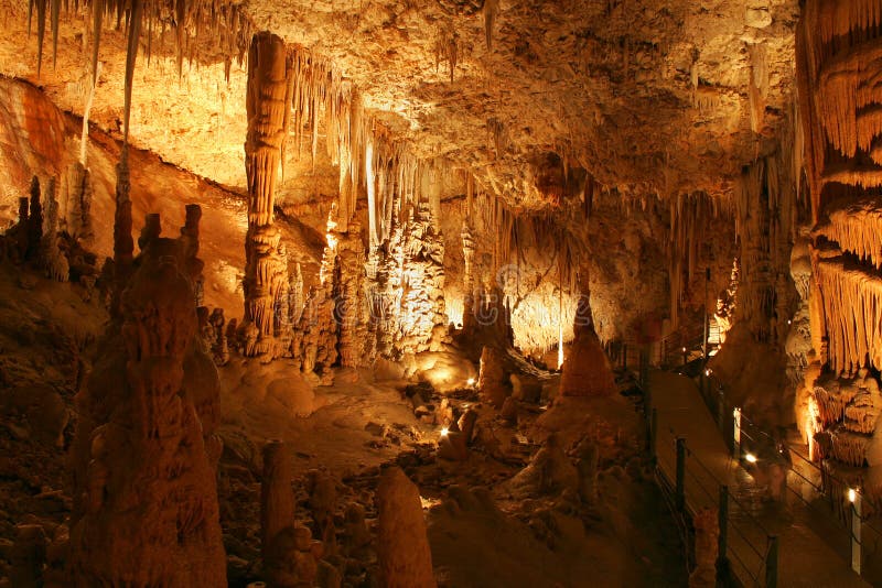 Stalactite cave. stock image. Image of cavern, dark, mineral - 9267885