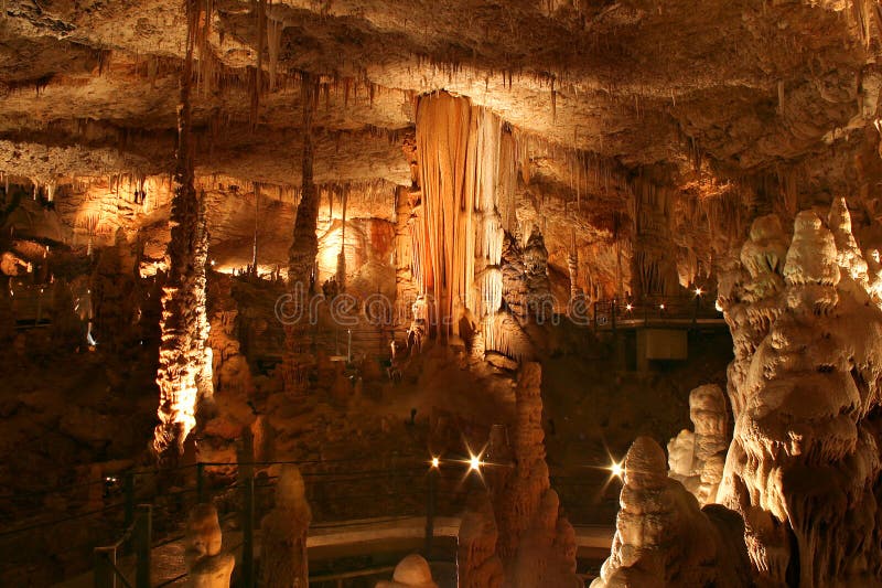 Stalactite cave. stock image. Image of stalagmite, natural - 9267913