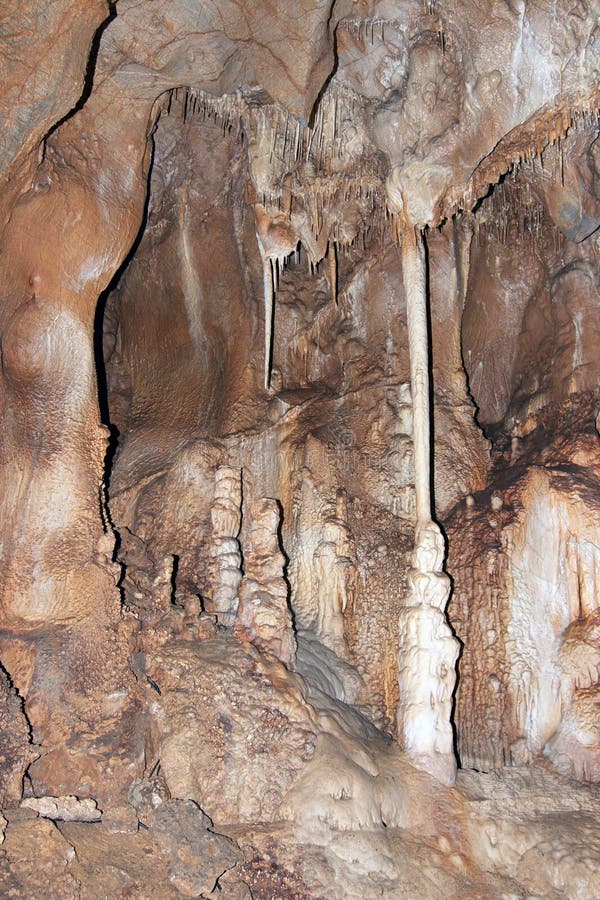 Stalactite Cave - Beautiful and Bizarre Stalactite Formations Stock ...