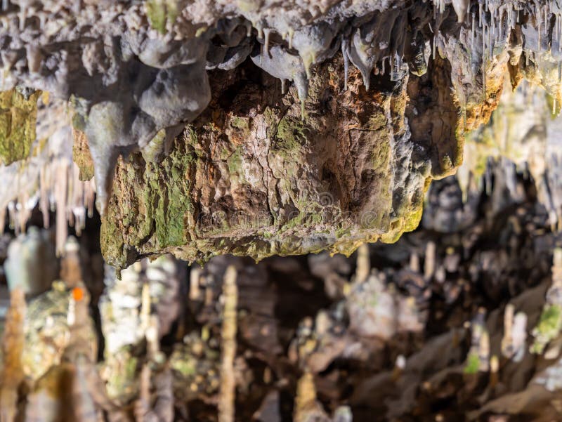 Stalactite Hanging from Ceiling of Cave Forming Beautiful Rock ...