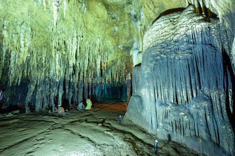 Stalagmite And Stalactite In The Cave Stock Photo - Image of nature ...