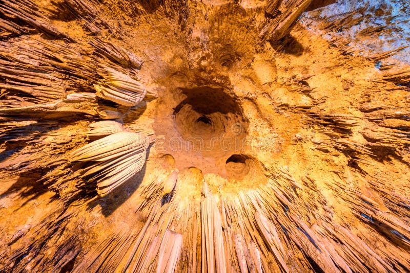 Stalactite Stalactites with Color Lighting Stock Photo - Image of ...